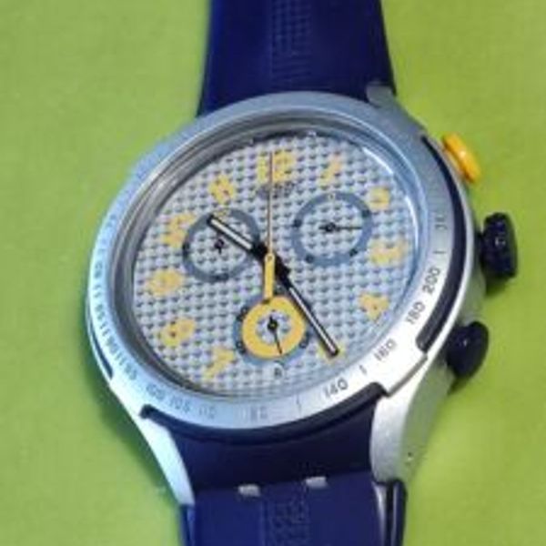 Swatch Irony X-lite Chronograph Watch YYS4014 Purple Yellow ...
