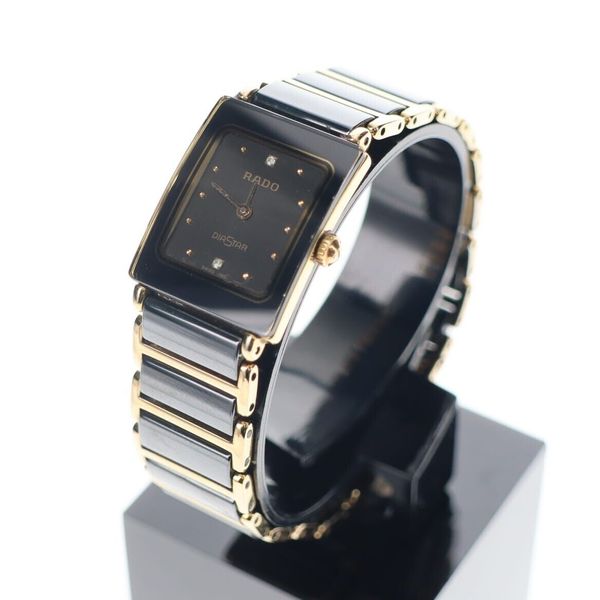RADO DIASTAR 153.0283.3N Quartz Women's Watches Rectangle Black Gold Swiss Made | WatchCharts ...