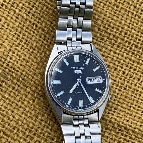 Vintage Seiko 5 Automatic Beautiful Black Dial Japan Made Men Watch 6309-7310 | WatchCharts ...