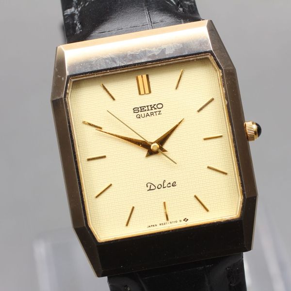 [Near MINT] Vintage Seiko Dolce 9521-5110 27mm Gold Dial Quartz Men's Watch | WatchCharts ...