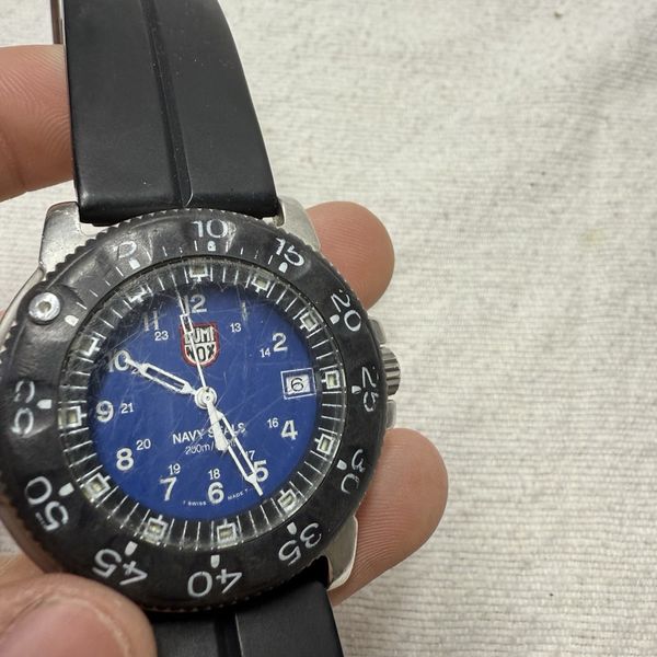 Vintage Luminox Series 3100 Blue Dial Navy Seal Watch As Is ...