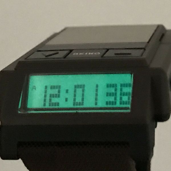 SEIKO FREQUENCY Watch BPM DJ drum machine metronome mens brown LED ...