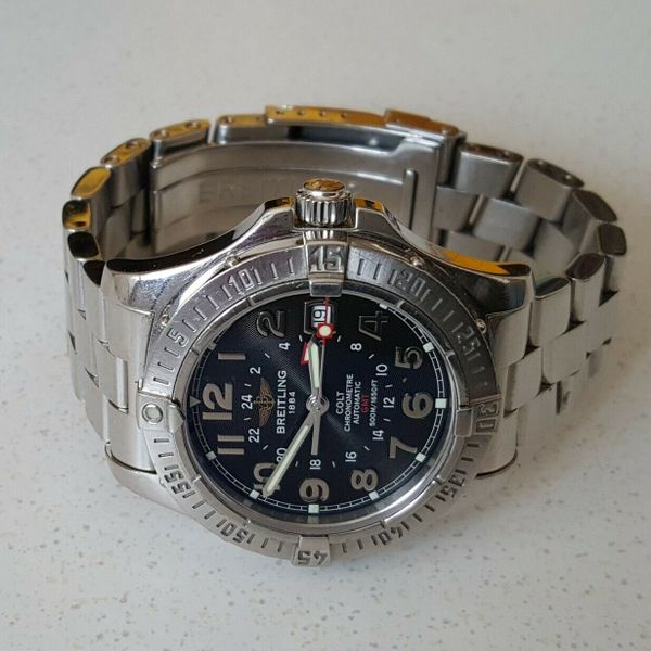 Men's Breitling Colt Automatic GMT Chronometer A32350 + Boxes ...