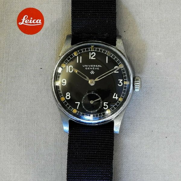 Vintage UNIVERSAL GENEVE Royal Dutch Army Military Watch WW2 Wilhelmina ...
