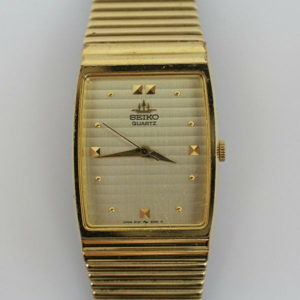 Vintage Seiko 8Y21-5040 Mens Gold Tone Quartz Dress Watch -Runs | WatchCharts