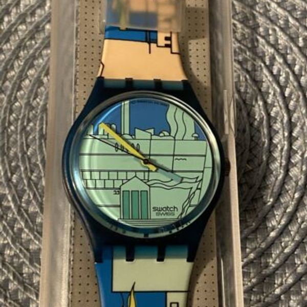 NEW Swatch Watch METROSCAPE GN109 with Case 1990 NOS Unisex VINTAGE ...