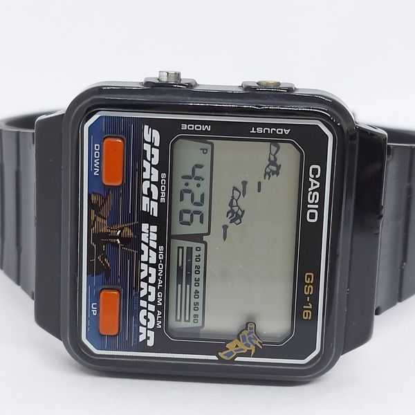 Vintage Casio Space Warrior GS-16 Game Watch Men's Watch. | WatchCharts ...