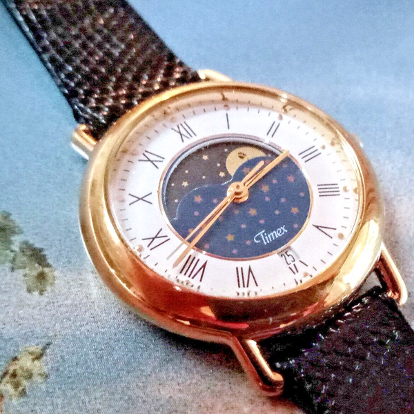 Timex women vintage moon phase watch. | WatchCharts Marketplace