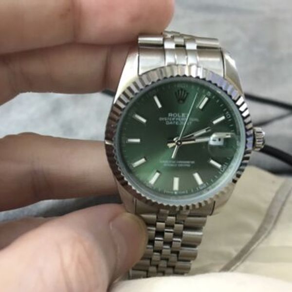 Rolex Datejust Mint Green Men's Watch - OP8 72200 Preowned w/ Box & Tag ...