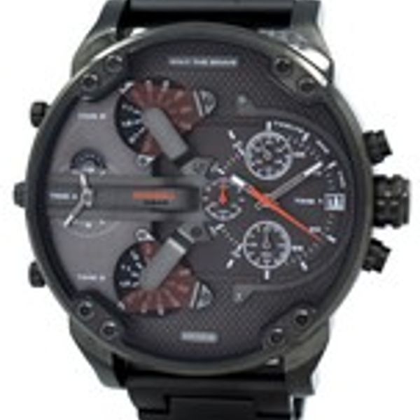 FS: Diesel Daddies Gunmetal Ion-Plated Chronograph Four Time Zone Dial ...