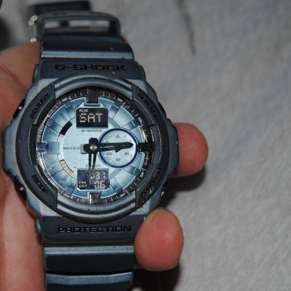 CASIO GA-150A (5255) Metallic Blue Men's G-Shock Watch | WatchCharts ...
