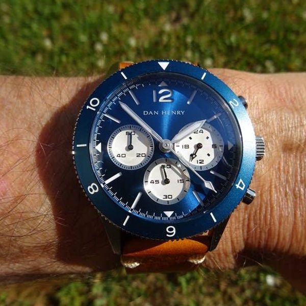 Dan Henry 1963 Pilot Chronograph - Limited Edition - Blue - 40mm [EU ...