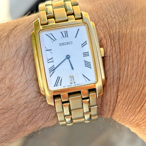 Vintage Seiko Tank Watch (7N39-5B20) Men's | WatchCharts Marketplace