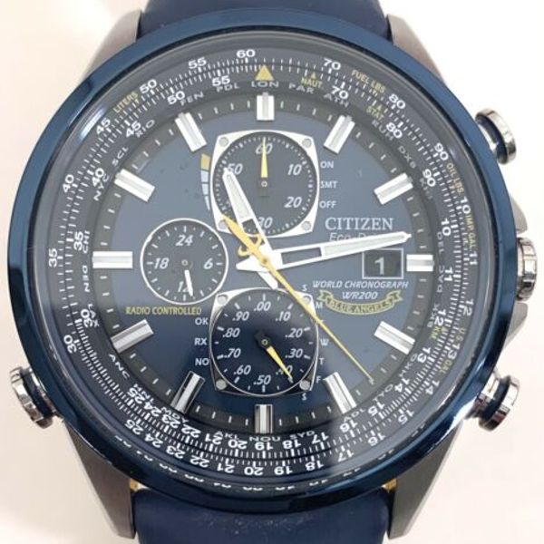 Citizen AT Radio-Controlled Blue Angels Eco-Drive Chrono Men's Watch ...