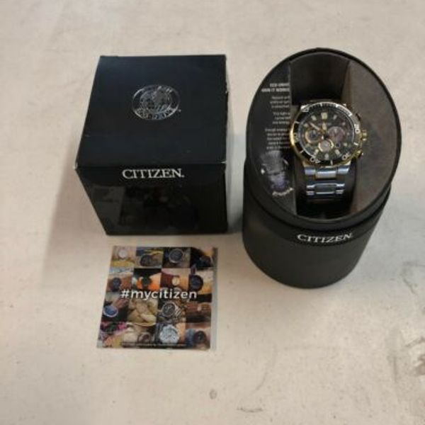 Men's Citizen EcoDrive Chronograph Watch B620-S117020 Two-Tone Band ...