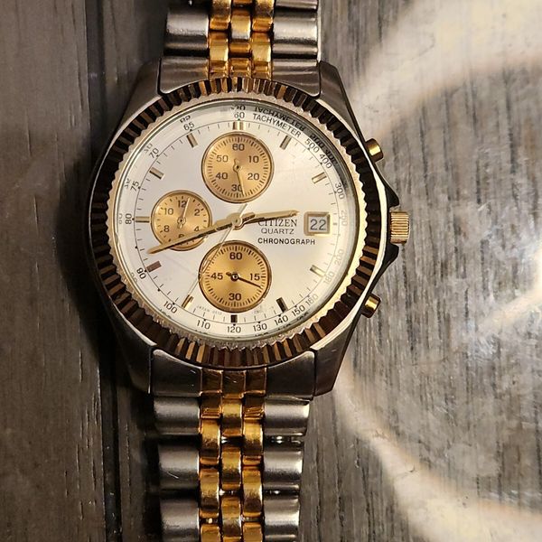 Vintage Citizen 0510-C50031 Fluted Two Tone Gold Silver Panda ...