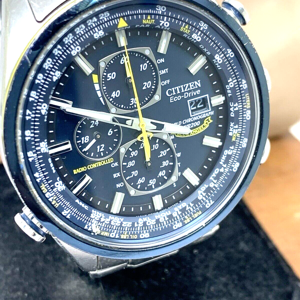 Citizen Men's Watch AT8020-54L Blue Angels Radio Controlled Eco Drive ...
