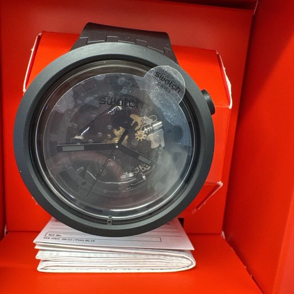 Swatch Bioceramic Quartz Black Dial Men's Watch SB03B100 | WatchCharts ...