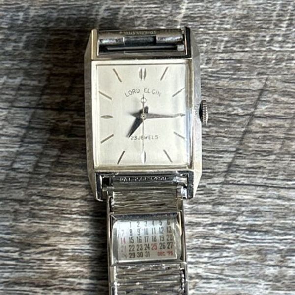 Vintage 1975 Lord Elgin Automatic 23 Jewels Rotating Calendar ...