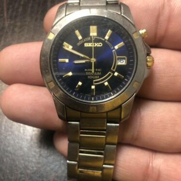 Rare Seiko Kinetic Titanium Indicator Watch (5M62-OBAO) - Works ...