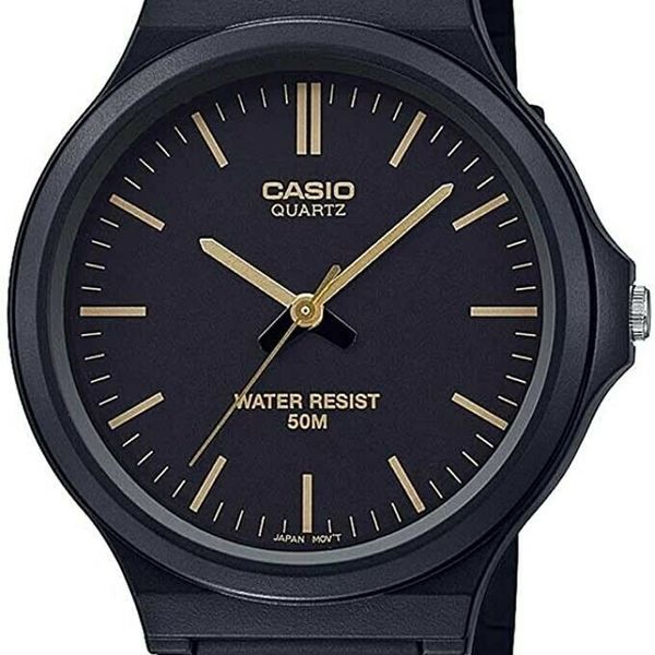Casio Classic Analog Black Resin Water Resistant Men's Watch MW-240-1E2 ...