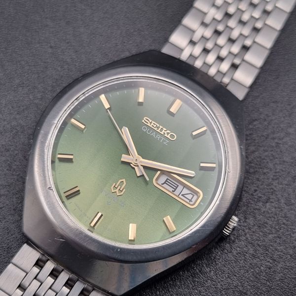 Seiko Type II Green Dial Sept 1977 7546-7020 Vintage JDM Quartz UFO ...