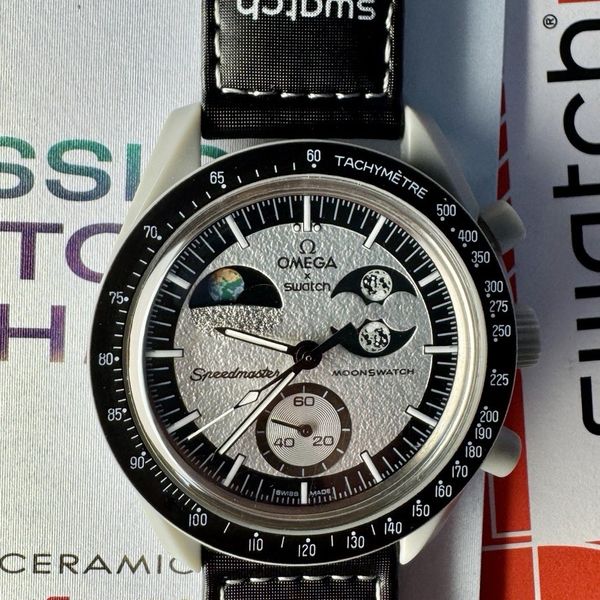 Swatch x Omega Mission to Earthphase â Mint- New Moon Phase & Earth ...