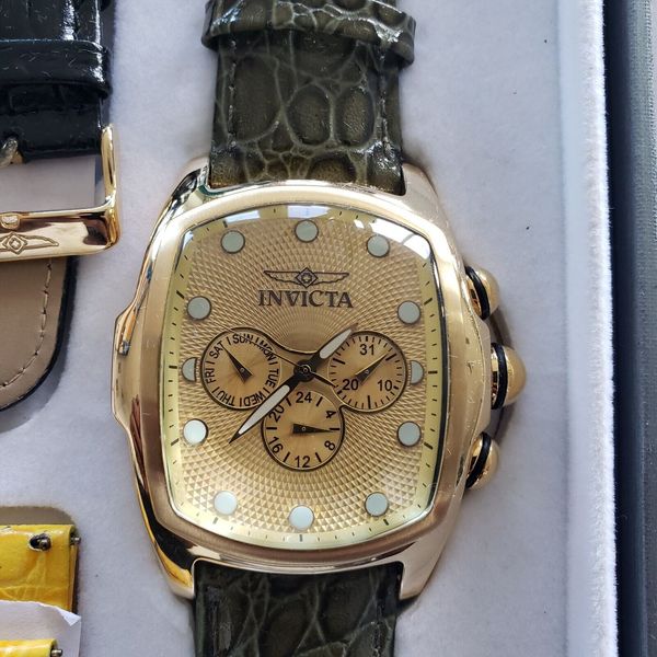 Invicta Model 14291 Limited Edition Lupah Men's Wristwatch Leather Band ...