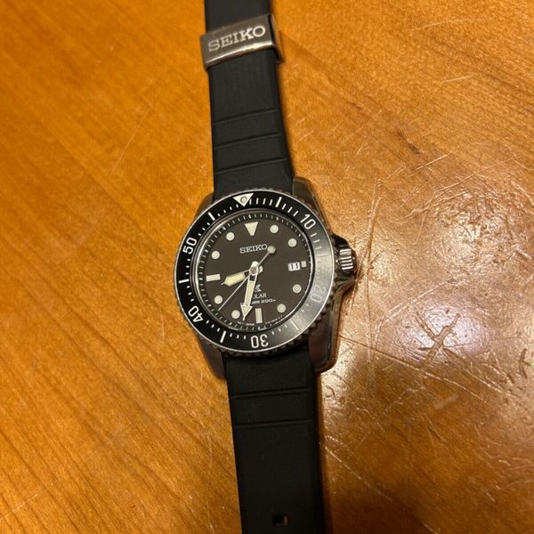 Seiko Prospex Men's Black Watch - SNE573 Diver's 200m, Solar, Sapphire ...