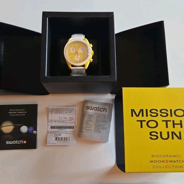 OMEGA X Swatch Moonswatch Mission to The Sun, With All Papers, Receipt ...