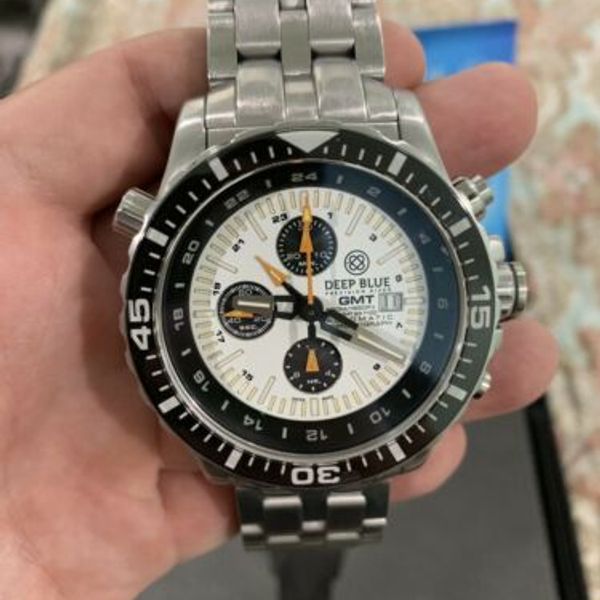 Deep Blue Daynight T100 GMT Chronograph Swiss Made Valjoux 7754 ...