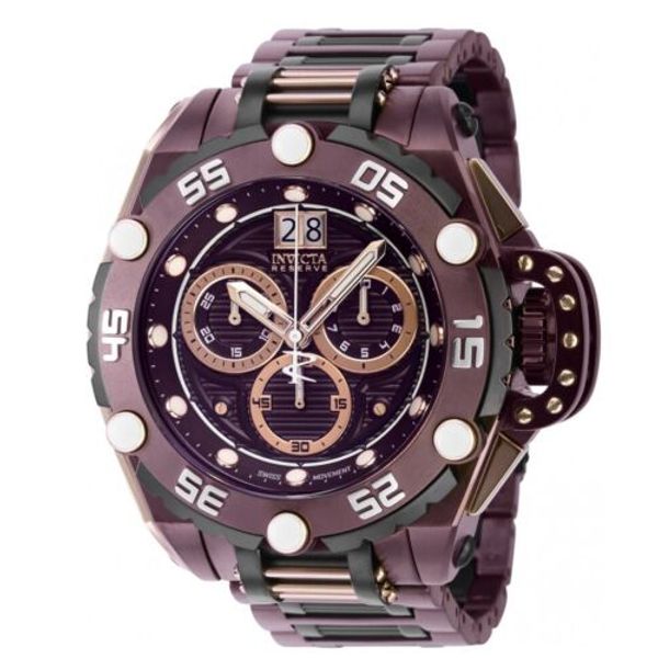 Invicta Reserve Flying Fox Men's 52mm Burgundy Swiss Chronograph Watch ...