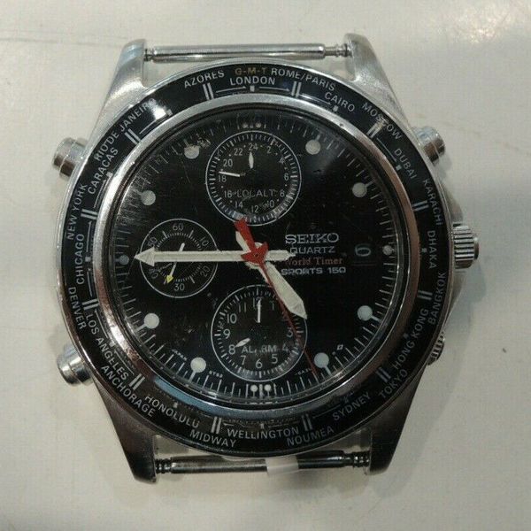 Seiko World Timer Sports 150 Alarm Quartz Watch 5T52 | WatchCharts ...