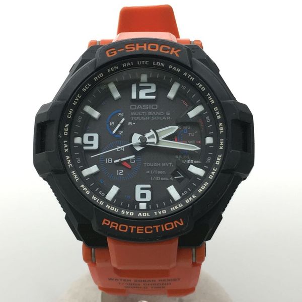 [Used] CASIO Solar Watch / G-SHOCK / Analog / Orange / Orange / Casio ...