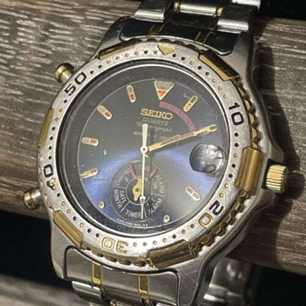 Seiko Sports 150 Dancing Hands 6M25-6039 Multi Function Quartz Watch ...