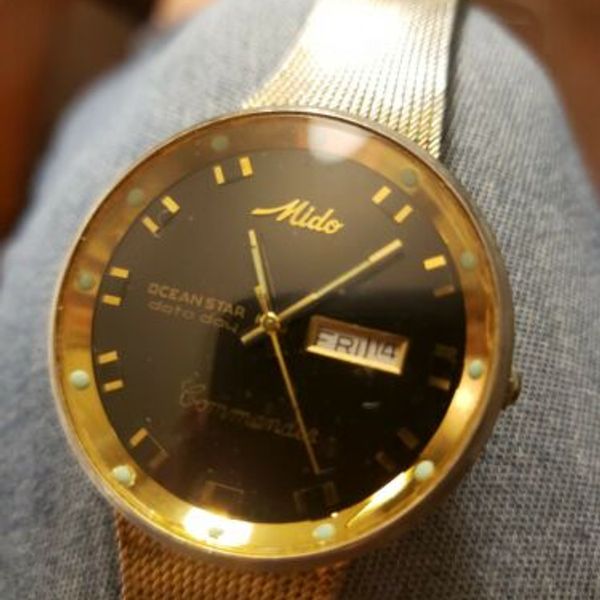 CLASSIC VINTAGE MIDO OCEAN STAR POWERWIND 1970s IN FULL 18K SOLID ROSE ...