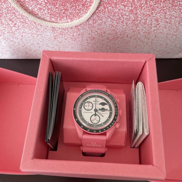 Swatch Omega Moonswatch Mission To The Pink Moonphase Moon ð IN HAND ...