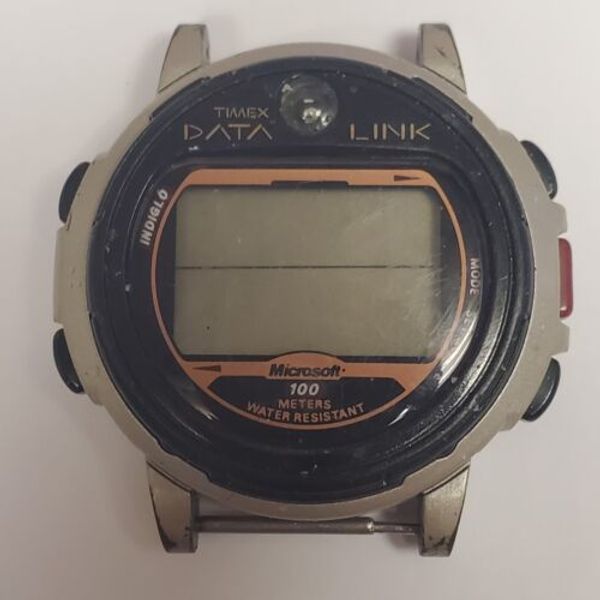 Vintage Timex Microsoft Data Link Watch 100M Ingiglo Day Untested World ...