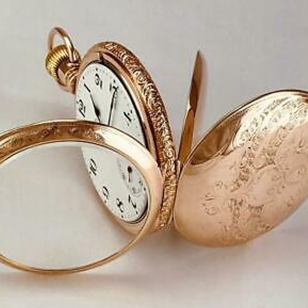 1907 BALL - HAMILTON Gr 999H 17 Jewels RR GRADE Mint Dial 10K G/P CASE ...