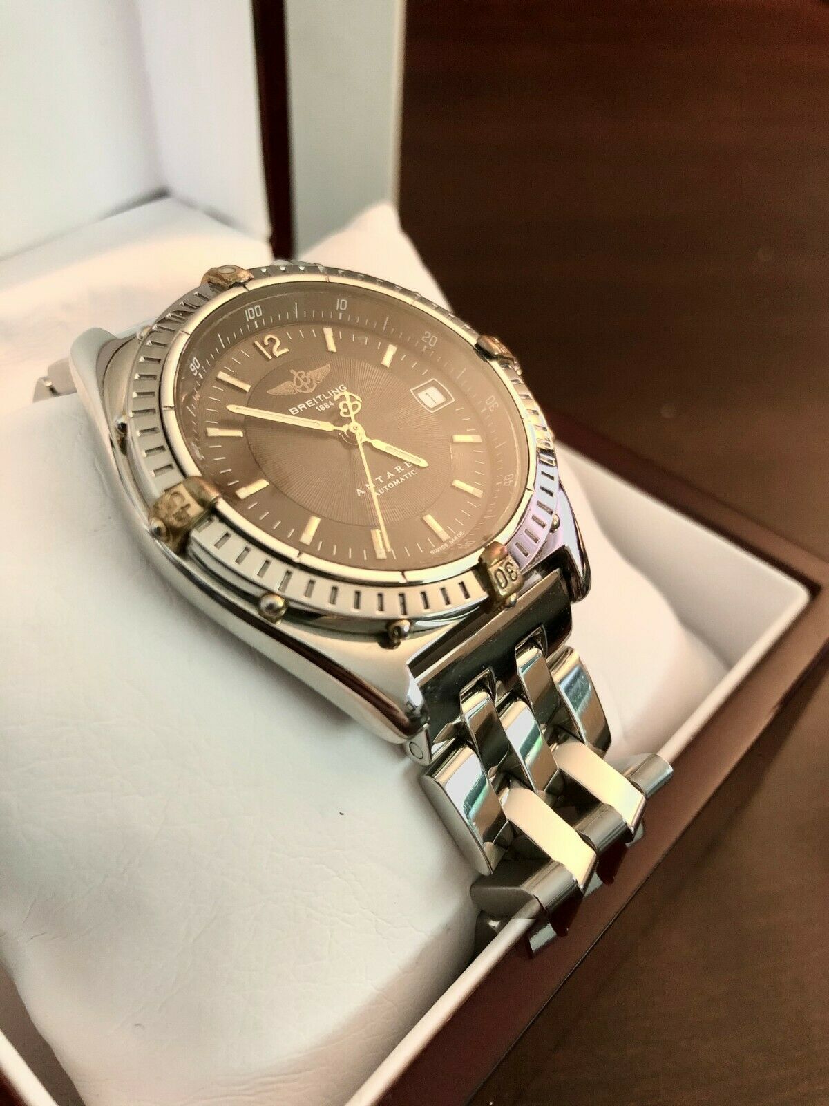 Breitling Antares Men’s Watch 18k Gold Bezel B10048 | WatchCharts