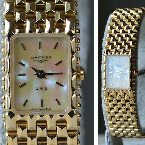 Vintage Longines QWR HT1964 Swiss 0961 Ladies Gold Tone Bracelet Wrist ...