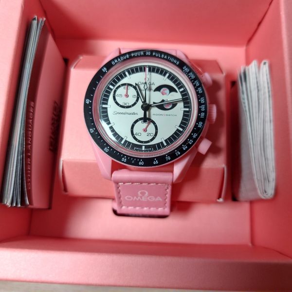 Swatch Omega Speedmaster Special Edition PINK | WatchCharts Marketplace