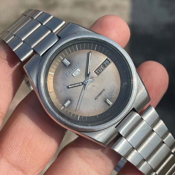 Vintage Seiko 5 Automatic Made In Japan Men Watch Beautiful Dial 6309-6110 | WatchCharts Marketplace
