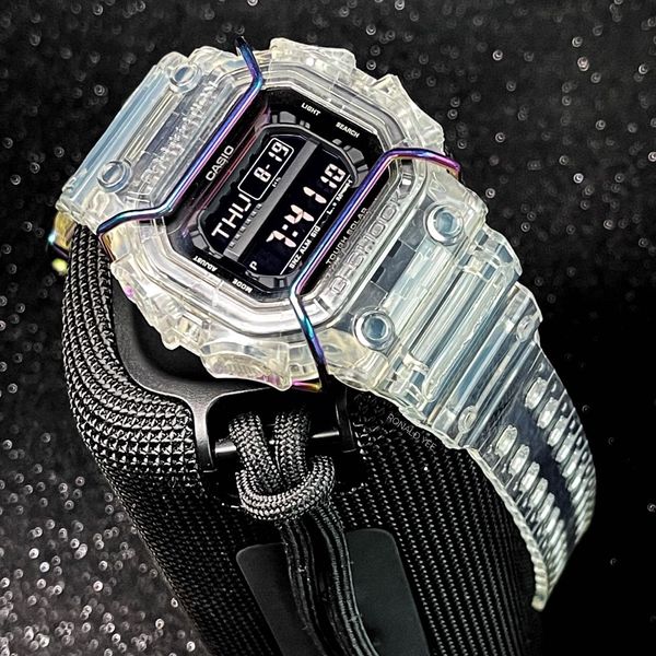 AUTHENTIC CASIO G-SHOCK GX-56BB-1 IN CUSTOM TRANSPARENT JELLY BEZEL AND ...