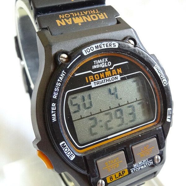1994 Vintage Timex Indiglo Iron Man Triathlon 8 Lap 731-A Mens Watch ...