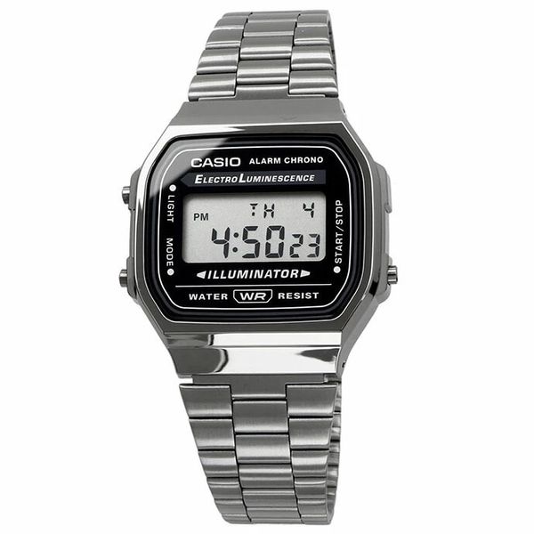[Chrono Hustle] Casio A168 Illuminator Adjustable Stainless Steel Digital Women Men Watch ...