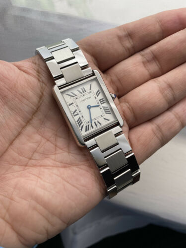 Cartier Tank Solo Large with Steel Bracelet Men s Watch Only WatchCharts Marketplace