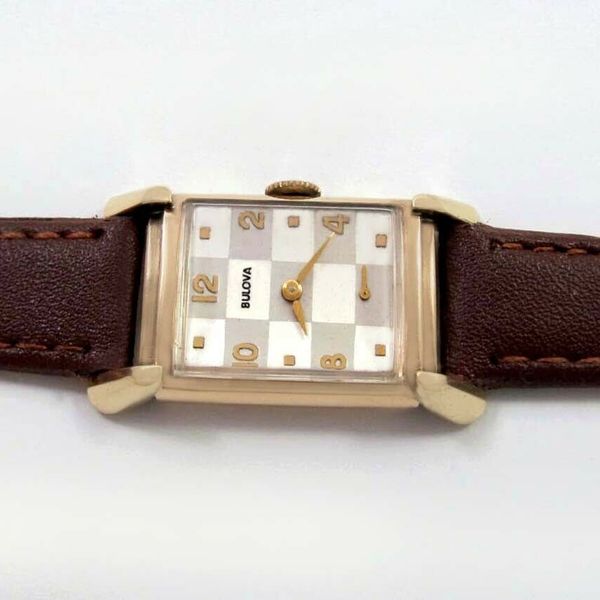 Awesome 1949 BULOVA EXCELLENCY Checkerboard Men's Vintage Watch ...
