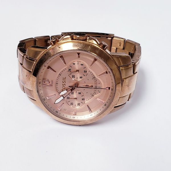 Fossil Fs4635 Rose Gold Metal Analog Dial Quartz Wrist Watch ...