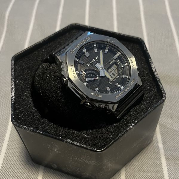 Casio G-Shock G-Steel Men's Watch Solar Bluetooth Black GBM-2100-1AER | WatchCharts Marketplace